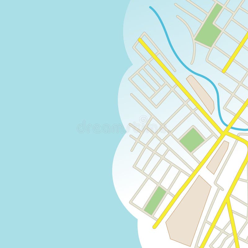 Blue Background with Part of City Map - Vector Stock Vector ...