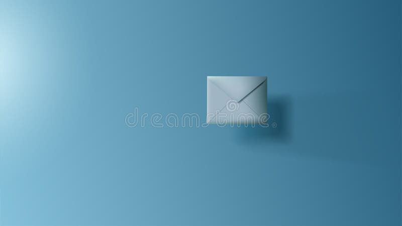 Blue Background with Postal Envelope Design Stock Illustration ...