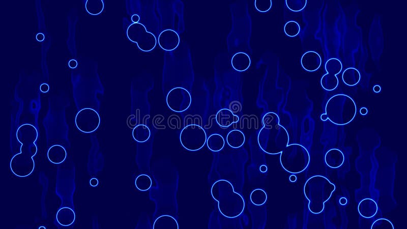 Blue Background with Random Bubbles Effect Stock Illustration ...