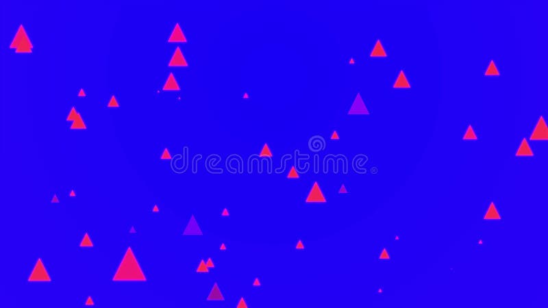 Blue Background with Red Triangles Flying Towards the Camera. Stock ...