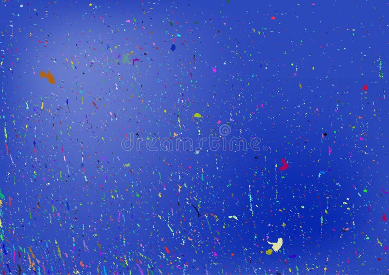 Blue Background with Scattered Colorful Particles. Stock Vector ...