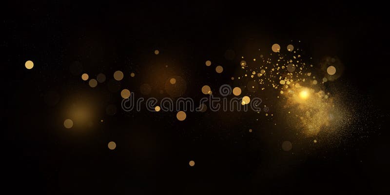 Bokeh Overlay with Glowing Particles. Gold Bokeh Stock Illustration ...