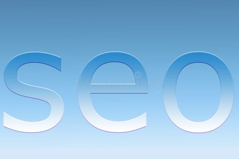 SEO Inscription With A Blue Gradient Background. Blue Background Stock ...