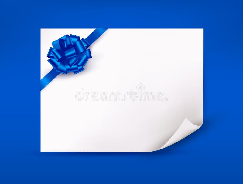 Blue Background with Sheet of Paper Stock Vector - Illustration of ...