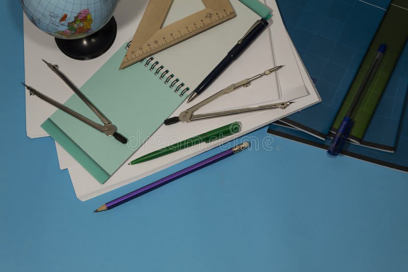 Geo triangle and compass stock image. Image of compass - 265527657