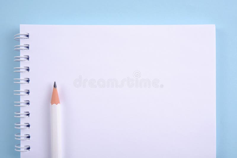 Spring-loaded Notebook and Pencil Stock Photo - Image of office, design ...
