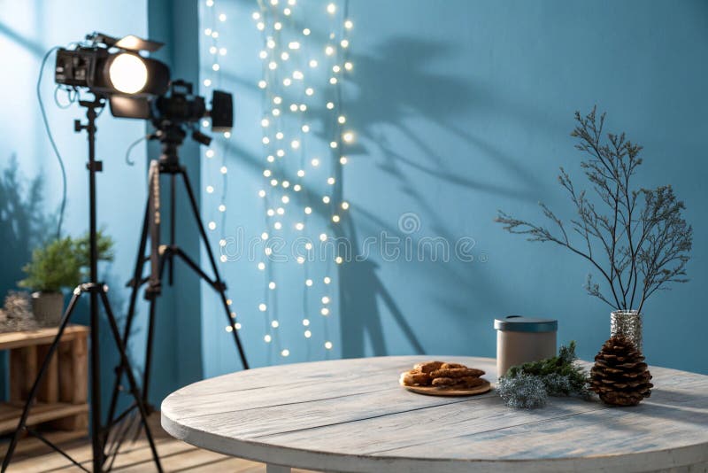 Blue Background with Smooth Light Reflections Stock Illustration ...