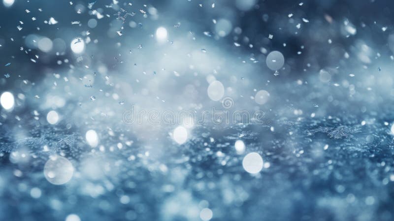 A Blue Background with Snow Falling from the Sky Stock Illustration ...