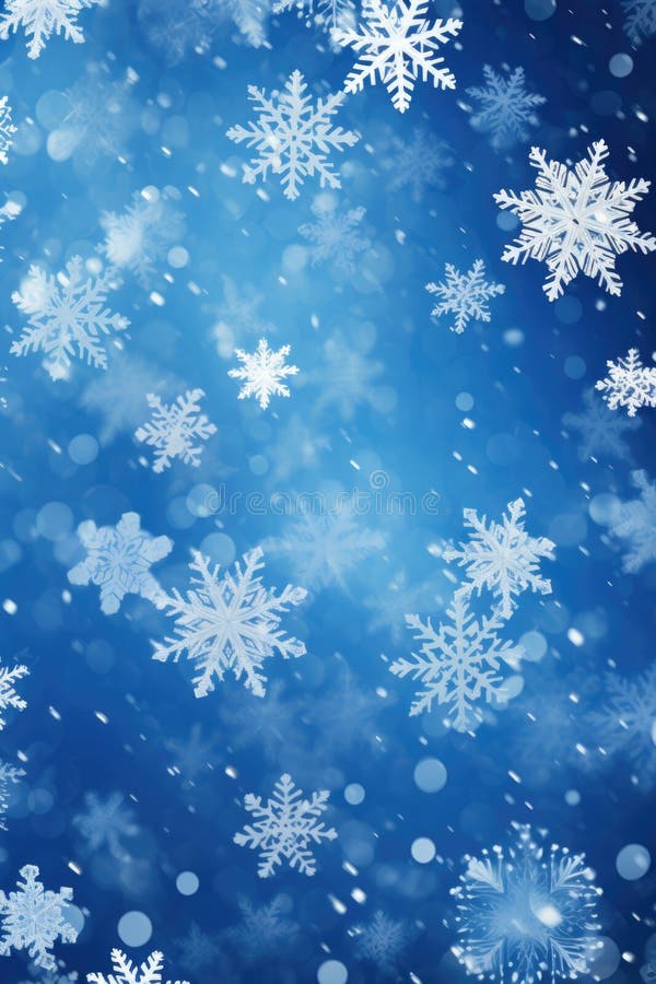A Blue Background with Snow Flakes. Perfect for Winter-themed Designs ...