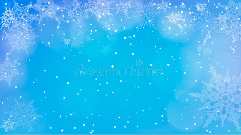 Blue Background with Snowfall. Illustration of Blue Winter Background ...