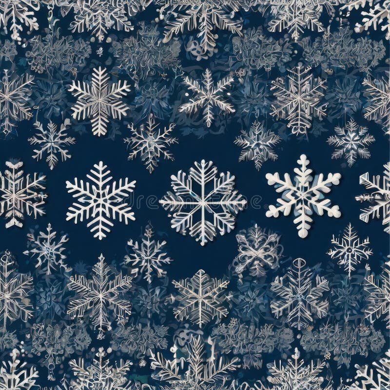 A Blue Background with a Snowflake Pattern Stock Image - Image of ...