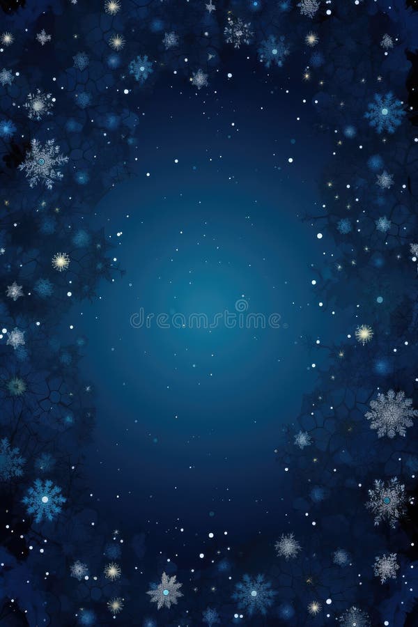 A Blue Background with Snowflakes and Stars Stock Illustration ...