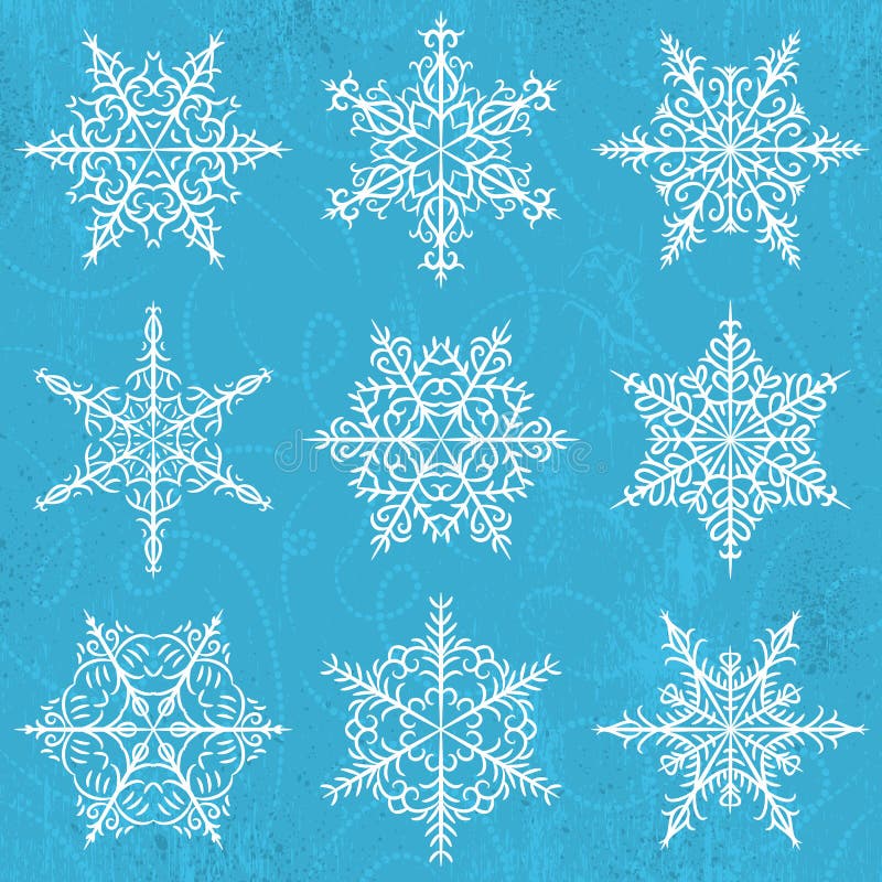 Blue Background with Snowflakes, Vector Stock Vector - Illustration of ...