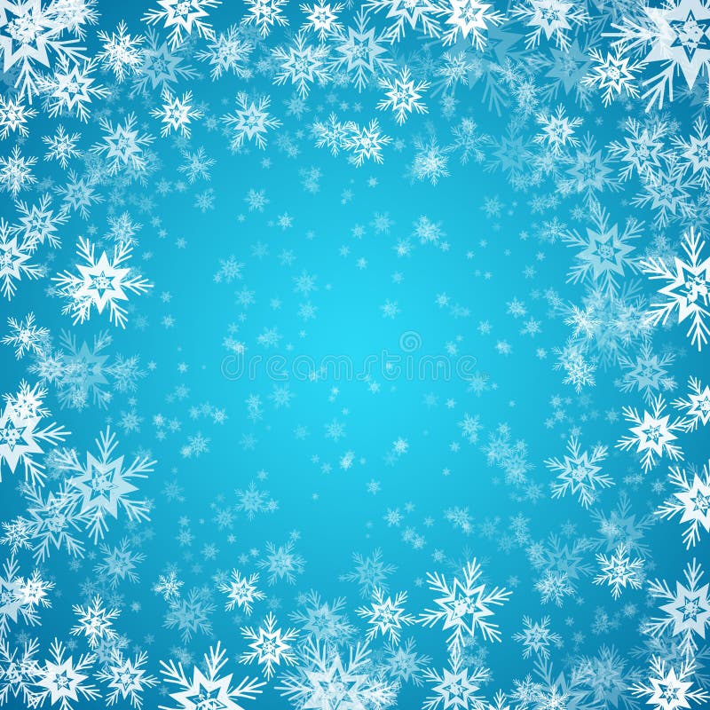 Blue Background with Snowflakes. Vector Stock Vector - Illustration of ...