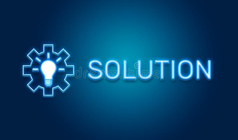 Blue Background and Solution Concept . Stock Illustration ...