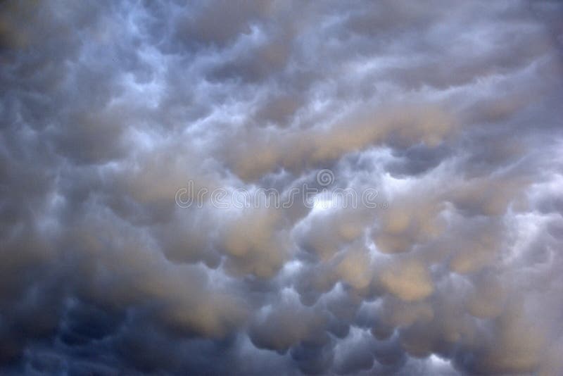 Blue Background of Blue Storm Clouds Summer Thunderstorms Mammatus ...