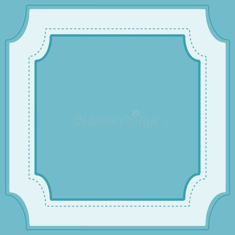 Blue Background Template with Frame Stock Illustration - Illustration ...
