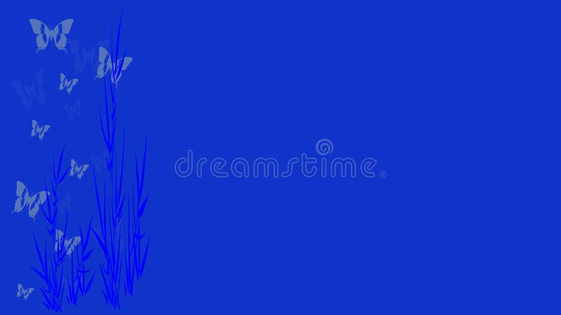 Blue Background with Text Box and Butterflies Stock Illustration ...