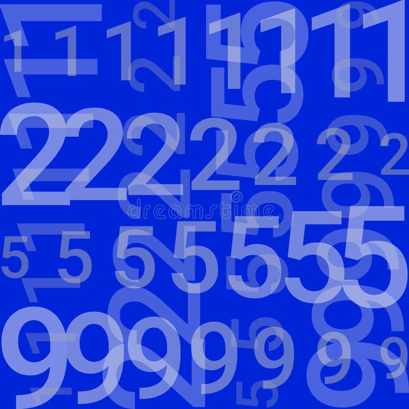 On a Blue Background There are Lines with Numbers. Stock Vector ...