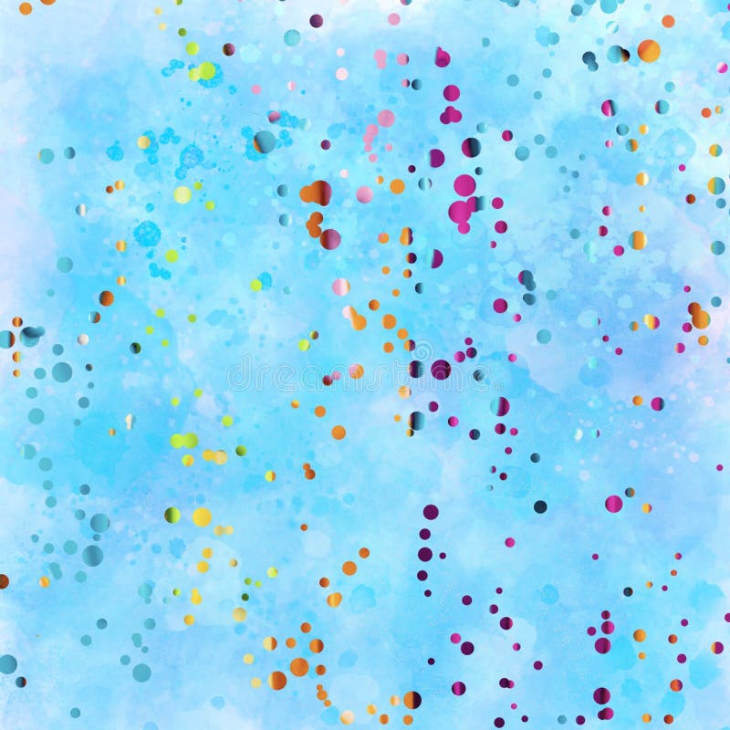 A Blue Background with Different Dots in it and a Blue Sky Behind Stock ...
