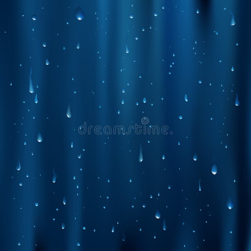 Blue Background with Water Drops Stock Vector - Illustration of drop ...