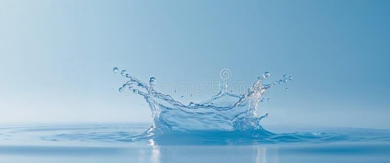 A Blue Background with Water Splashing Out of the Water Stock Image ...
