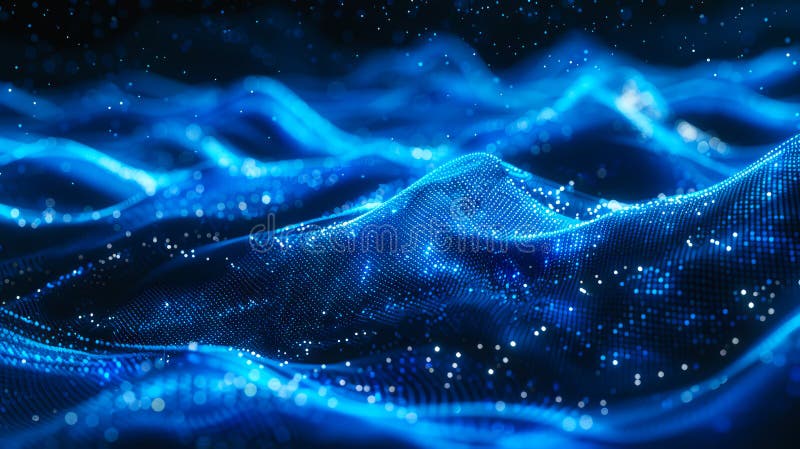 A Blue Background with a Wave Pattern Stock Image - Image of light ...