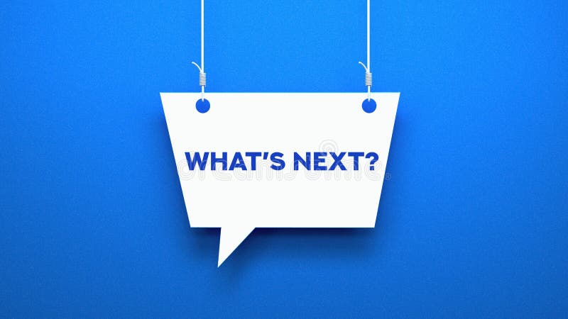 Blue Background and What is Next Concept,hanging Rope Stock ...