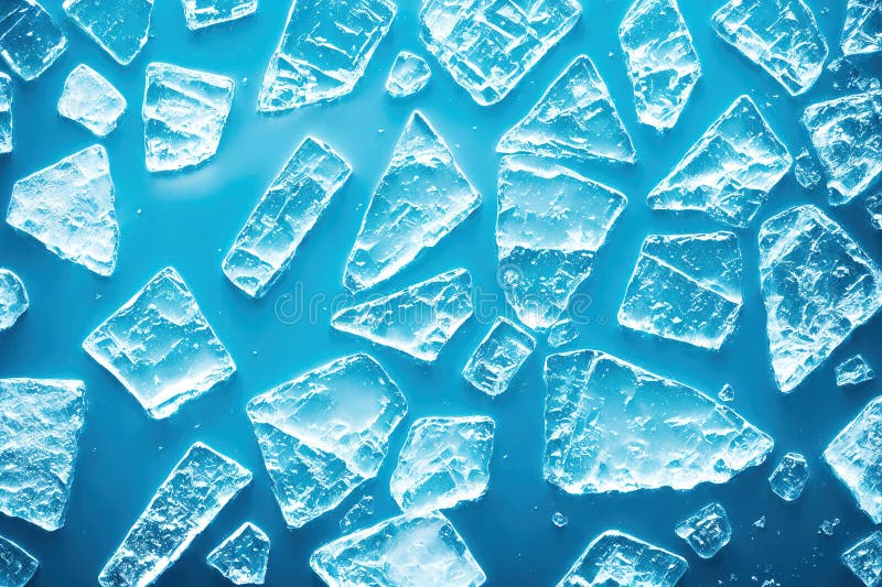 A Blue Background with White Ice Shards Scattered on it. Stock Photo ...