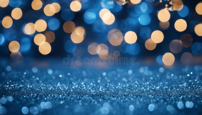 A Blue Background with White Lights Stock Illustration - Illustration ...