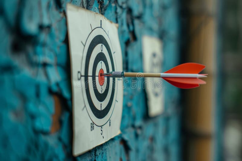 Blue Background with a White Sticky Note Featuring an Image of a Target ...