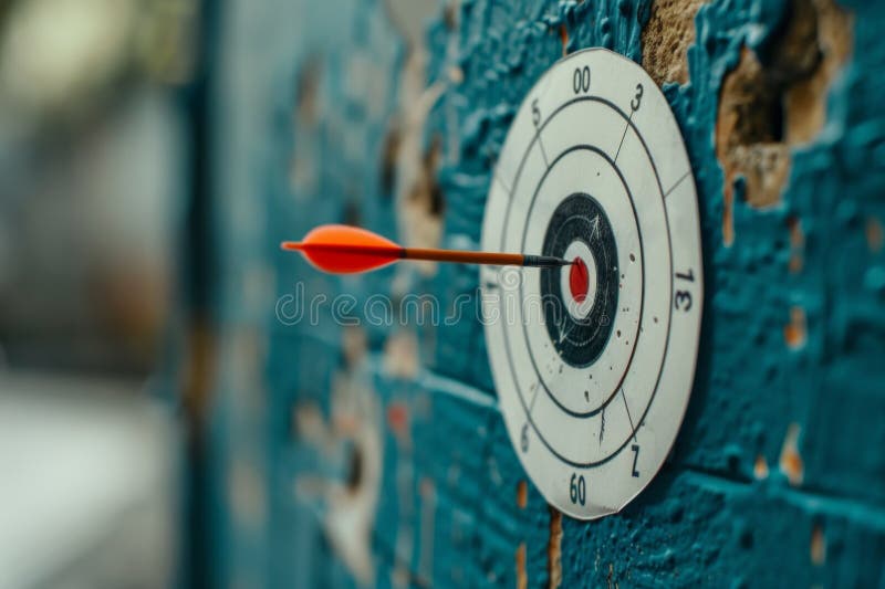 Blue Background with a White Sticky Note Featuring an Image of a Target ...