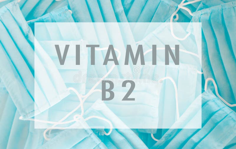 Blue Background with a White and Blue Word that Says Vitamin B2 Stock ...