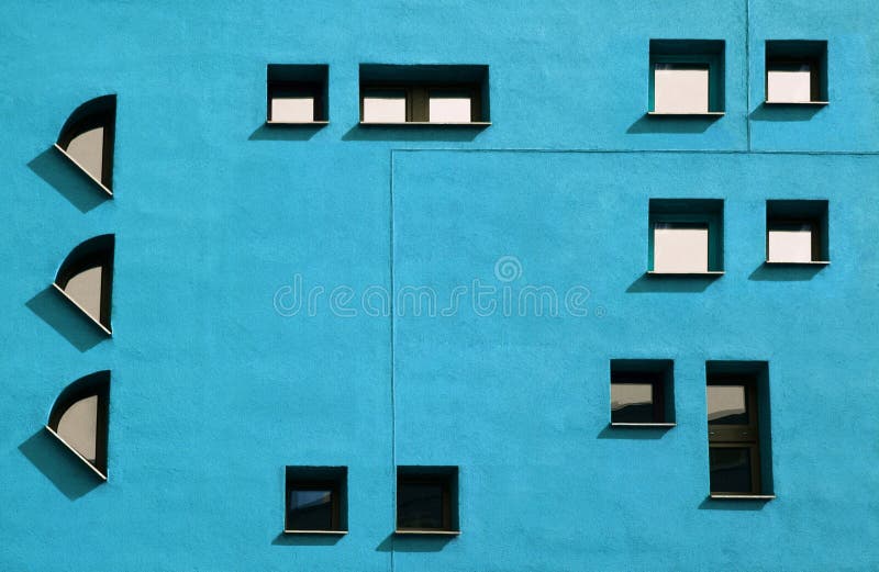 Blue Background with Windows, Construction Theme. Stock Photo - Image ...