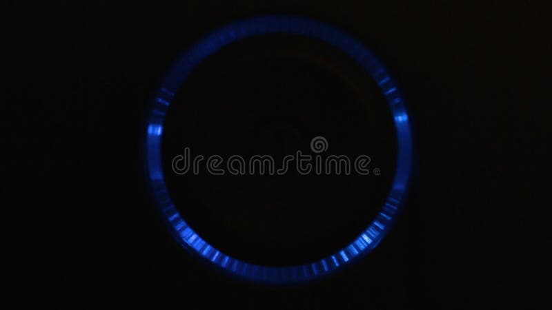 Blue Backlight Around the Power Button. Power on, Off Stock Footage ...