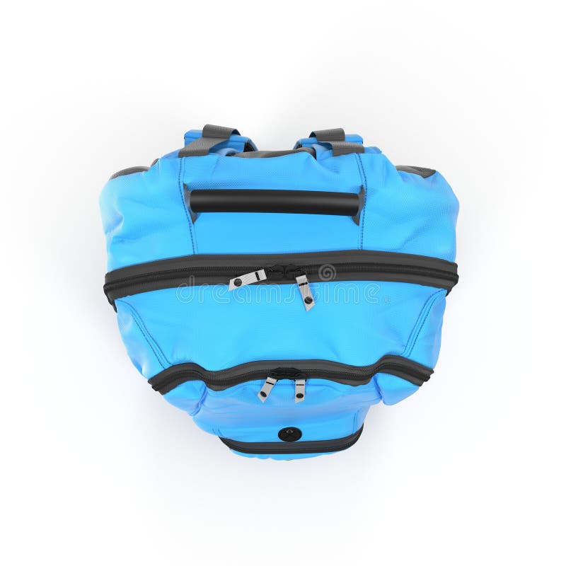 Blue Backpack or Back Pack or School Bag or Rucksack Isolated on White ...