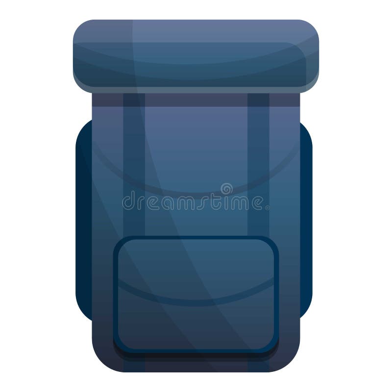 Blue Backpack Icon, Cartoon Style Stock Vector - Illustration of ...