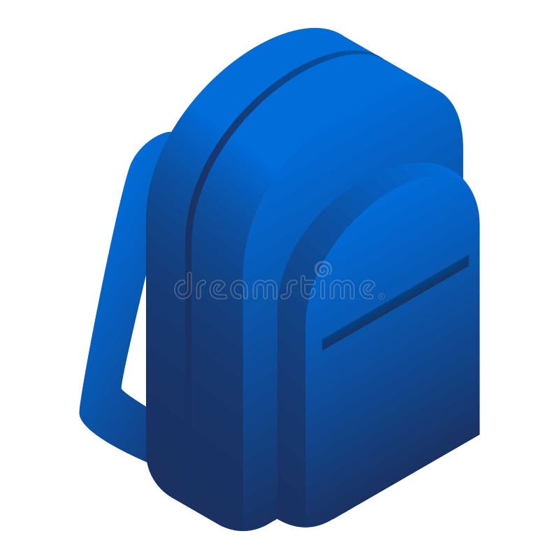 Blue Backpack Icon, Cartoon Style Stock Vector - Illustration of ...
