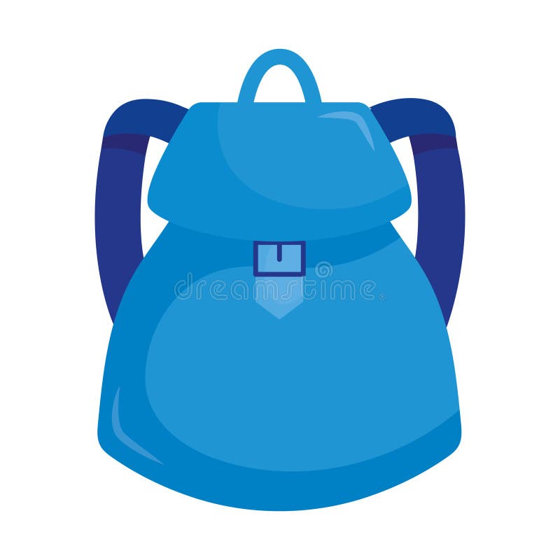 Blue backpack icon stock vector. Illustration of backpack - 273211072
