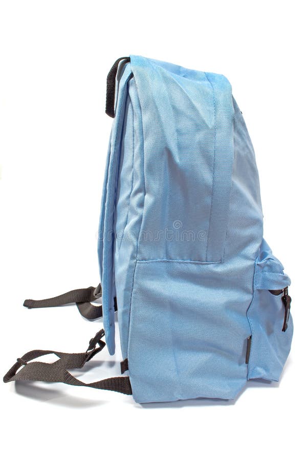 Blue backpack stock image. Image of adventure, satchel - 48259561