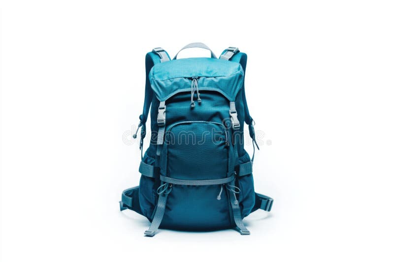 A Blue Backpack on a Simple White Background Stock Illustration ...