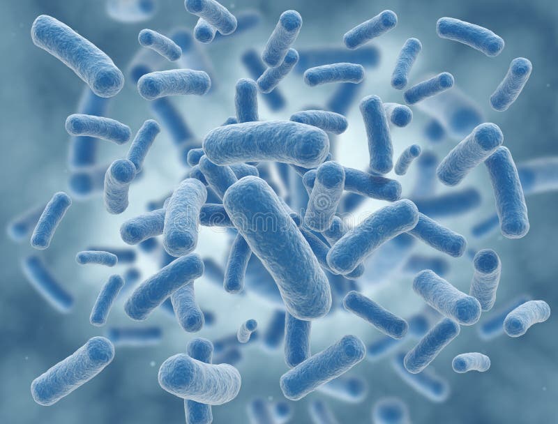 Blue Bacteria Cells Science Illustration Stock Illustration ...