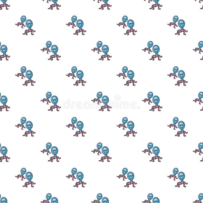 Blue Bacteria Pattern Seamless Stock Vector - Illustration of infection ...
