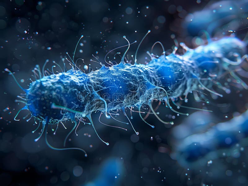 A Blue Bacteria is Shown in the Water Stock Image - Image of ...