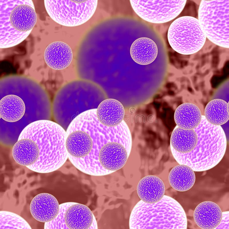 Blue Bacteria or Virus Spheres in Blue Space, Generated Texture Stock ...