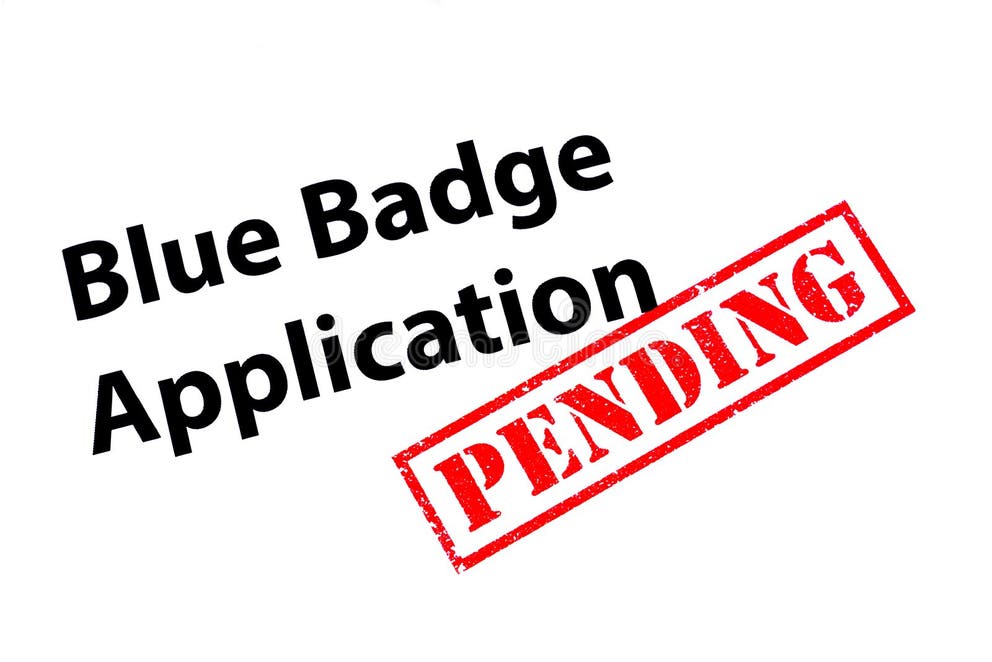 Blue Badge Application Pending Stock Illustration - Illustration of ...