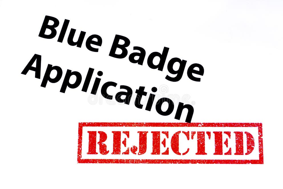 Blue Badge Application Rejected Stock Illustration - Illustration of ...