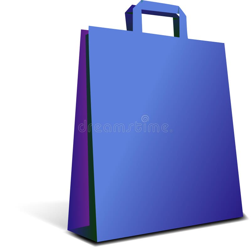 Blue bag stock illustration. Illustration of blue, presents - 8177505