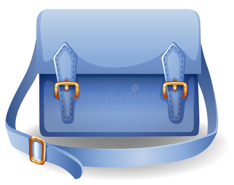 Blue bag stock illustration. Illustration of blue, drawing - 55366309