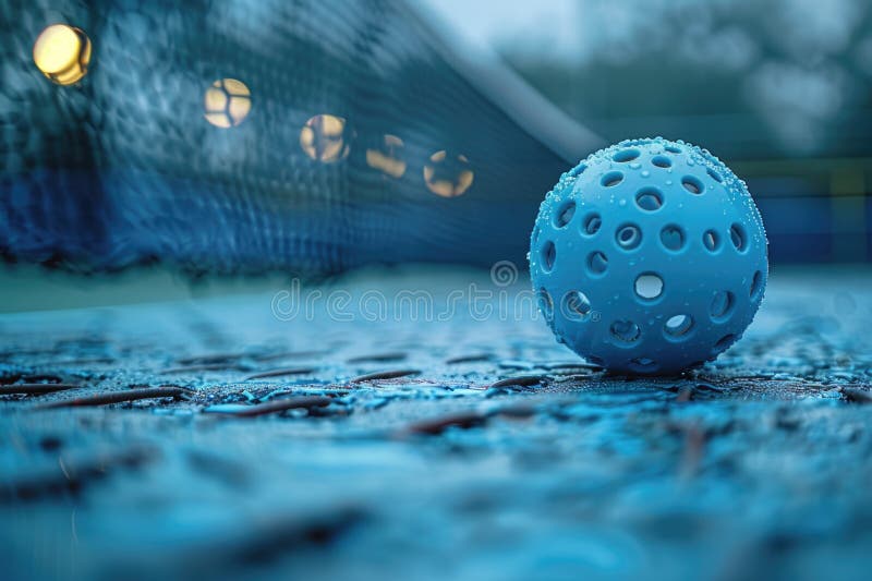 Blue Ball on Blue Floor. Generative AI Stock Image - Image of round ...